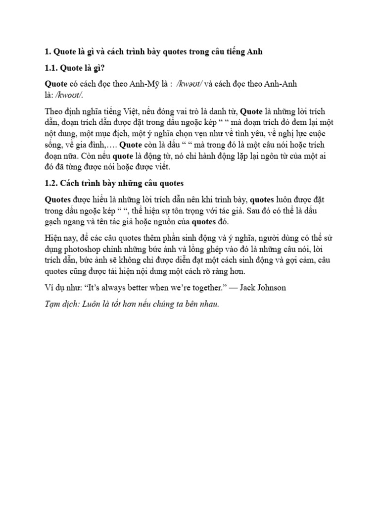 Quote Là Gì | PDF