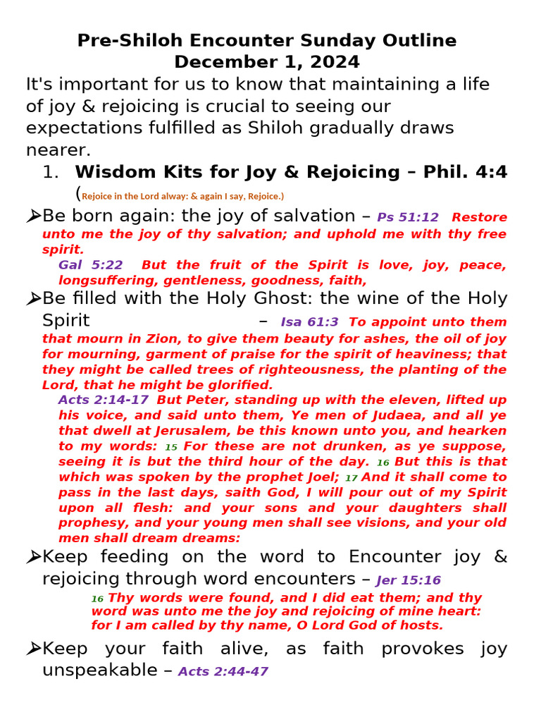 (SCRPTR) Wisdom Kits 4 Joy & Rejoicing - Sunday 1st Dec | PDF | Glory ...