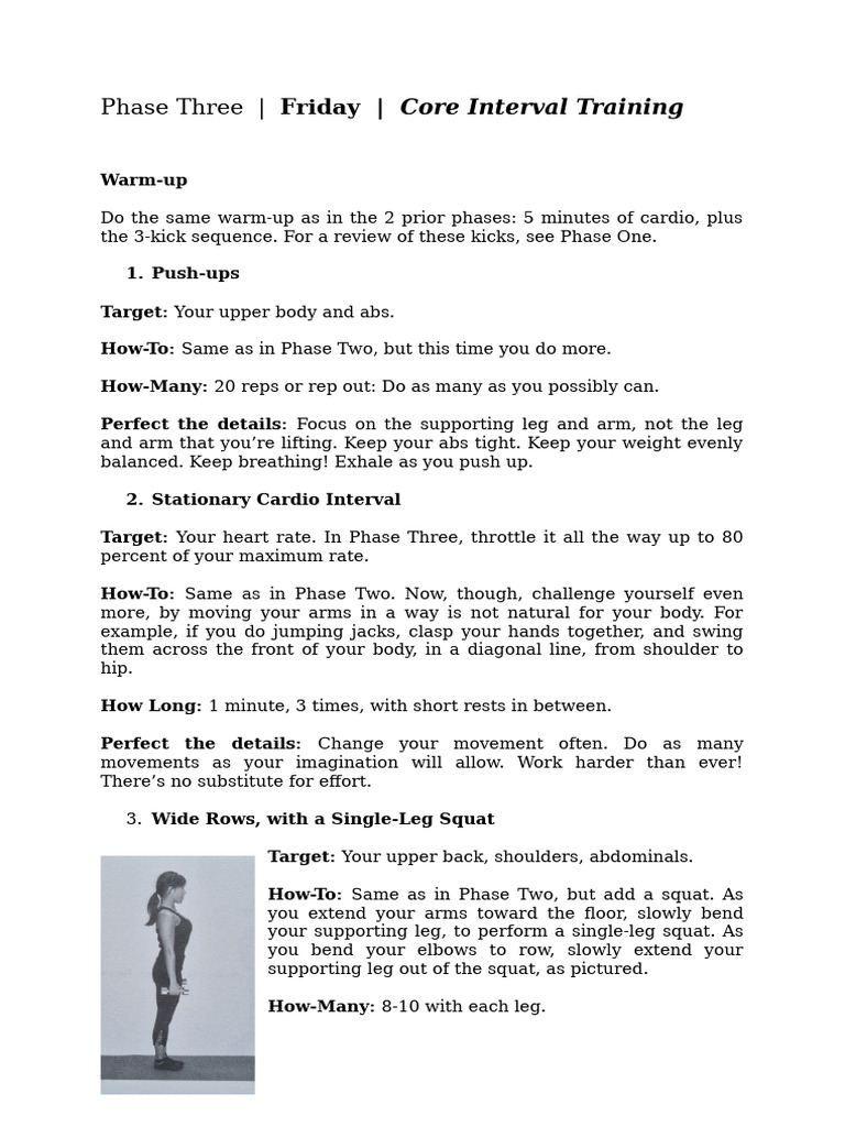 Phase Three - Core Interval Training | PDF | Physical Exercise