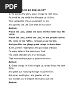 To God Be The Glory Lyrics | PDF