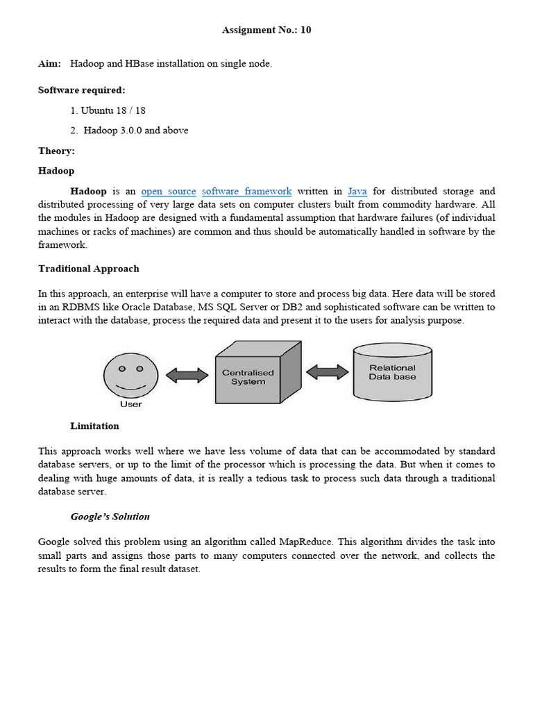 Assignment 10 | PDF | Apache Hadoop | Map Reduce Assignment 10 | PDF | Apache Hadoop | Map Reduce