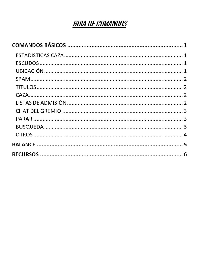Comando S | PDF