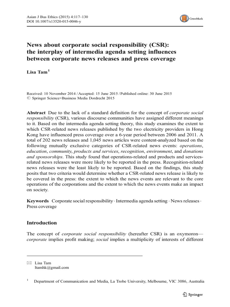 15-News About Corporate Social Responsibility (CSR) - The Interplay of ...