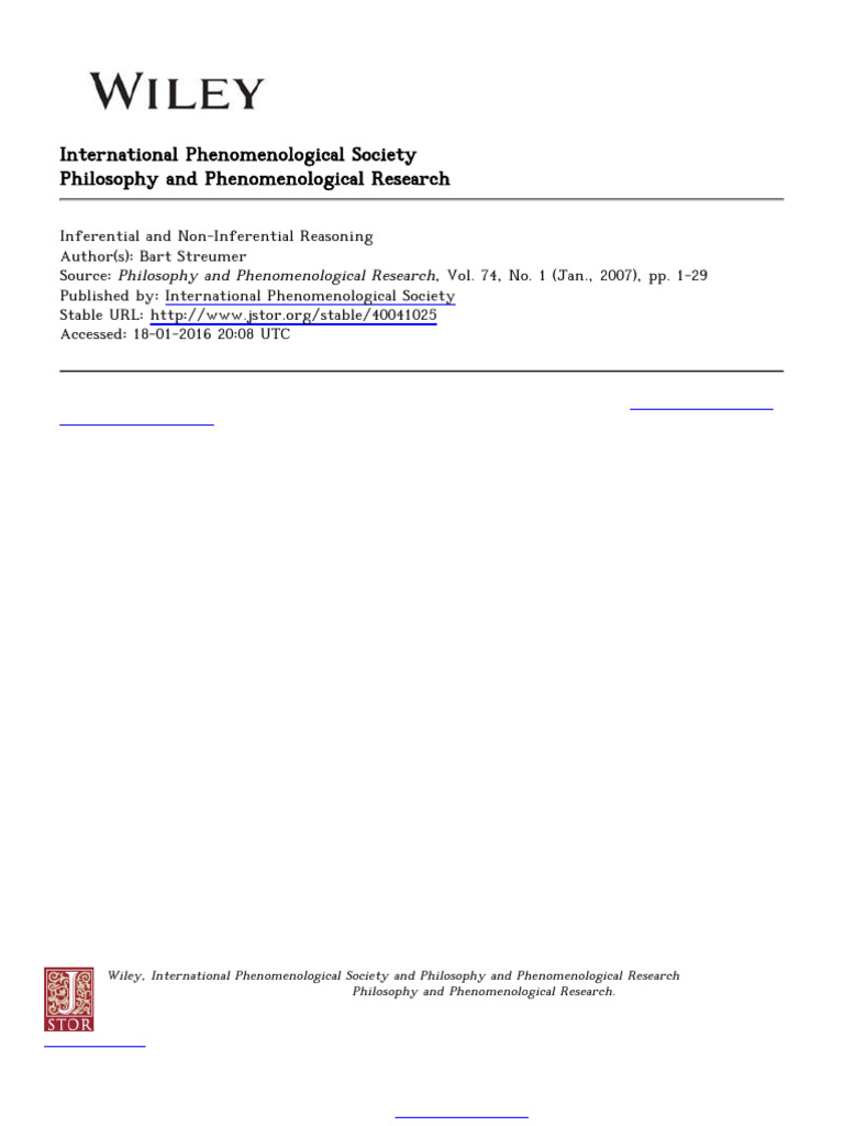 Inferential and Non-Inferential Reasoning | PDF | Inference | Knowledge