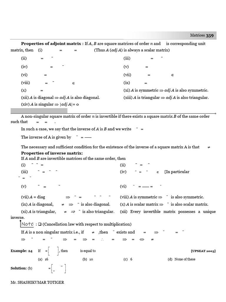 06-MATRICES-(E)-PART-II-THEORY | PDF | System Of Linear Equations | Matrix (Mathematics)