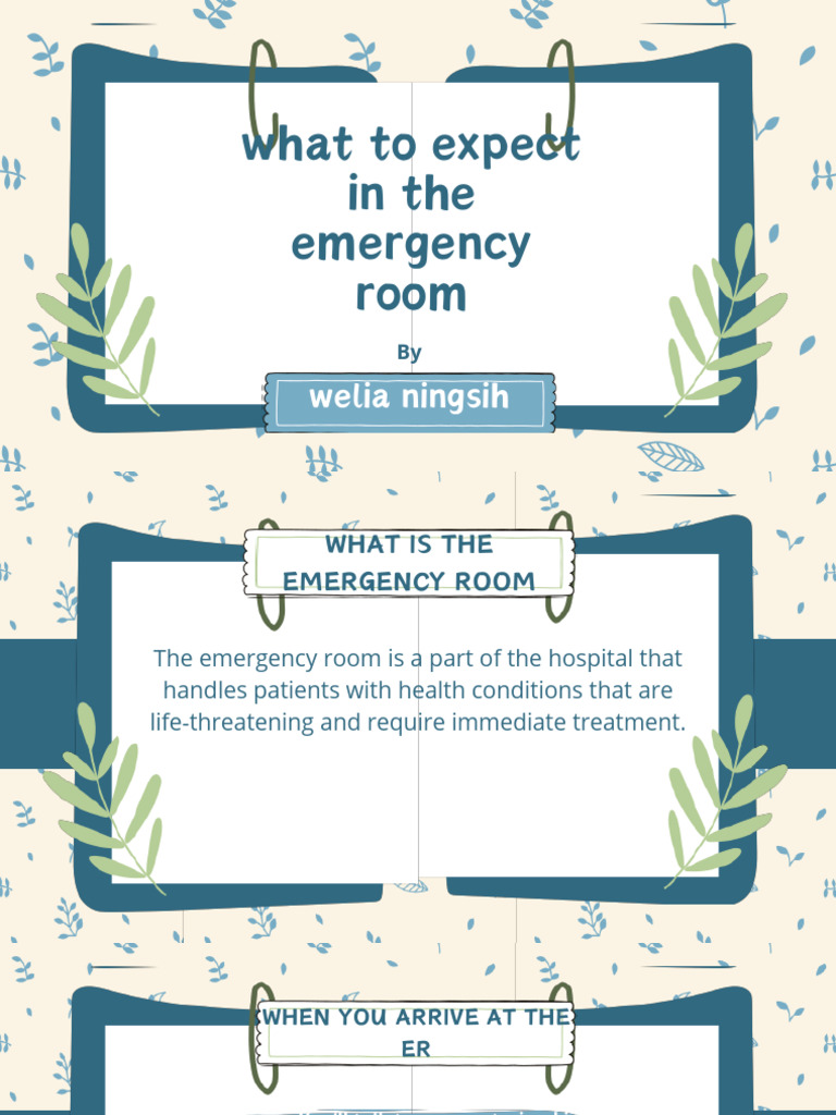 What To Expect in The Emergency Room (ER) | PDF