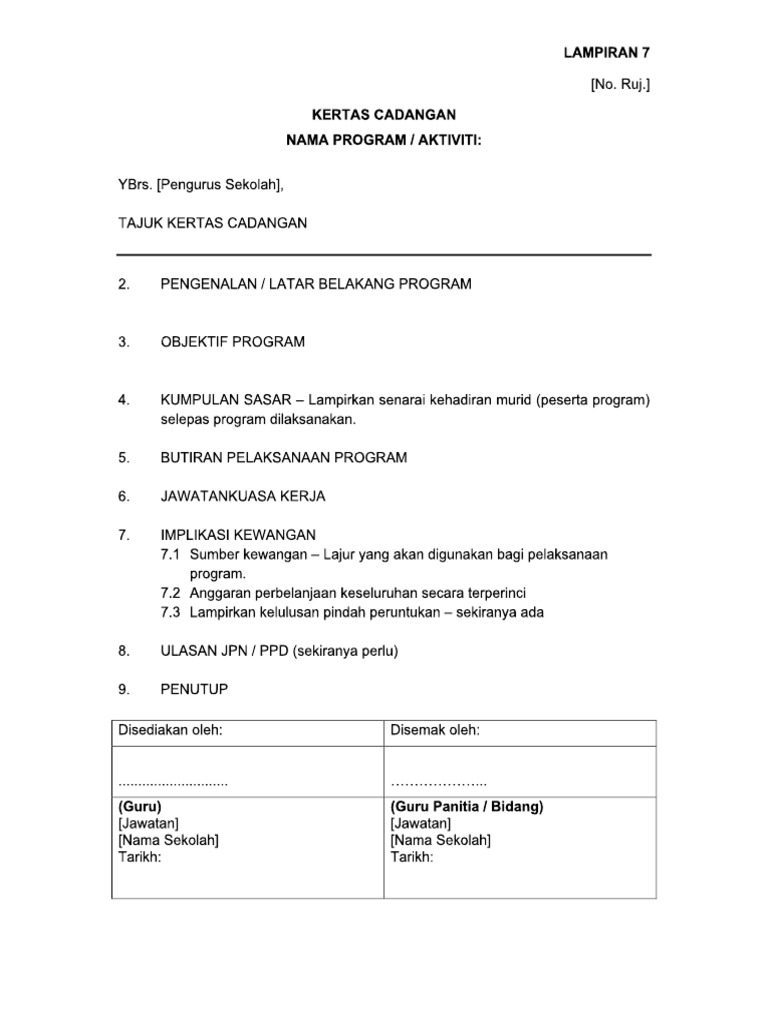 Format Kertas Kerja SPK1 - 2021 | PDF