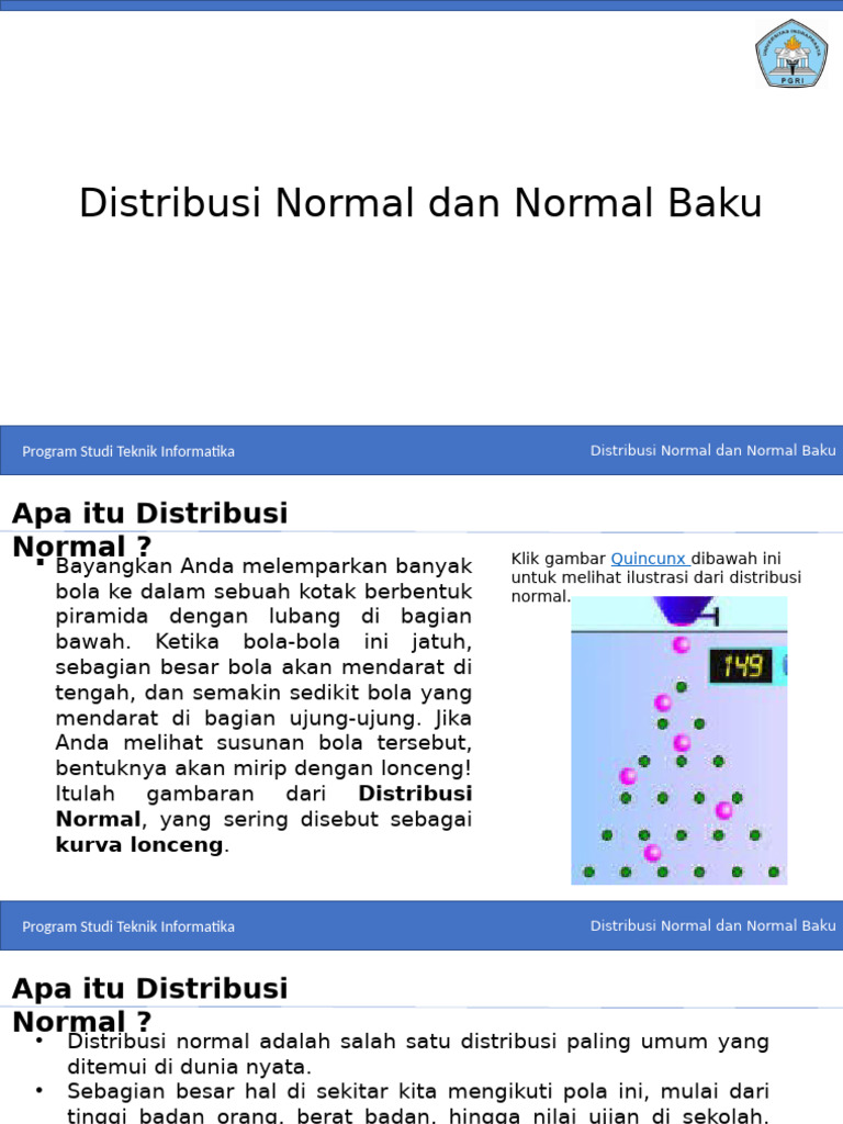 Pertemuan 2-Distribusi Normal Dan Normal Baku | PDF