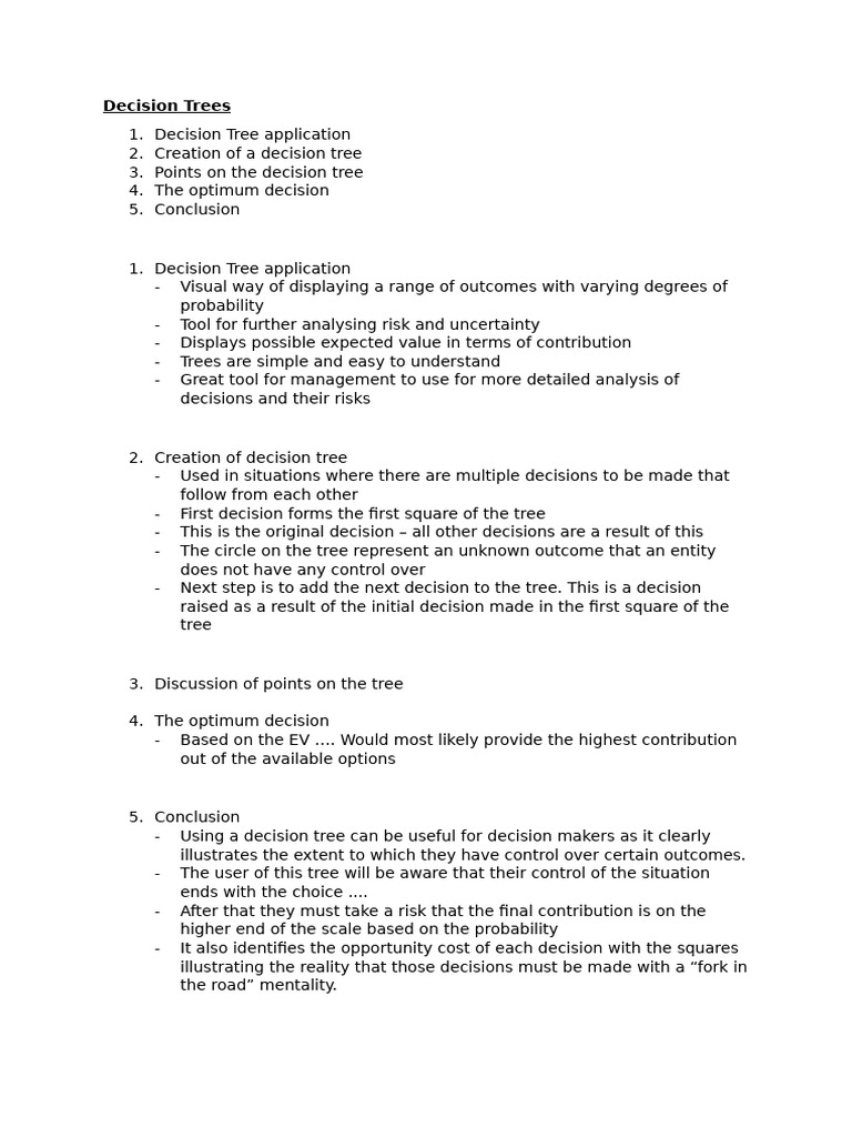 Decision Trees | PDF | Inventory | Factoring (Finance)