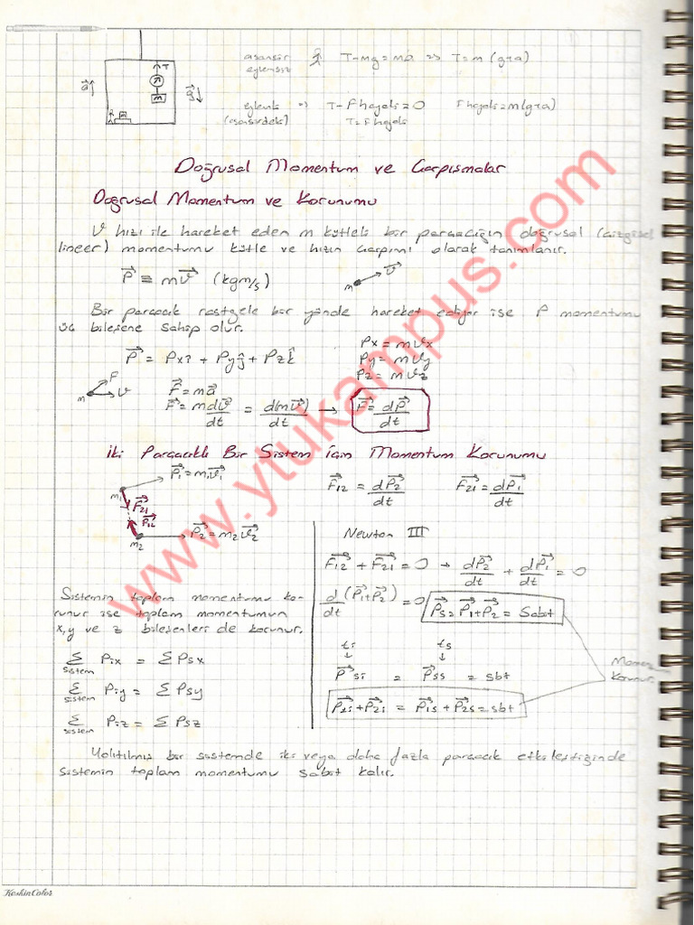 Fizik 1 Ders Notlari Not 7 Ytukampus | PDF
