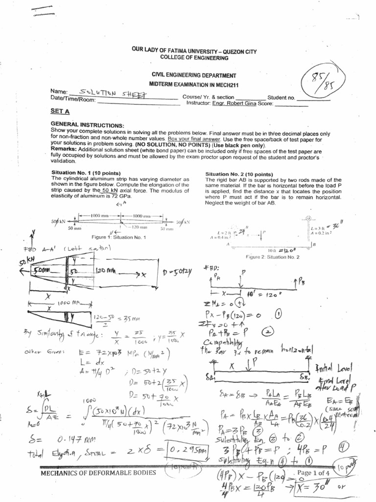 MECH211-MIDTERM-EXAM-SOLUTION-SHEET | PDF