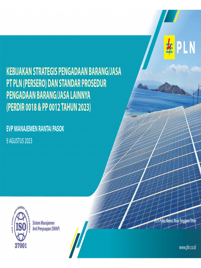 Kebijakan Pengadaan Barang/Jasa PLN 2023 | PDF