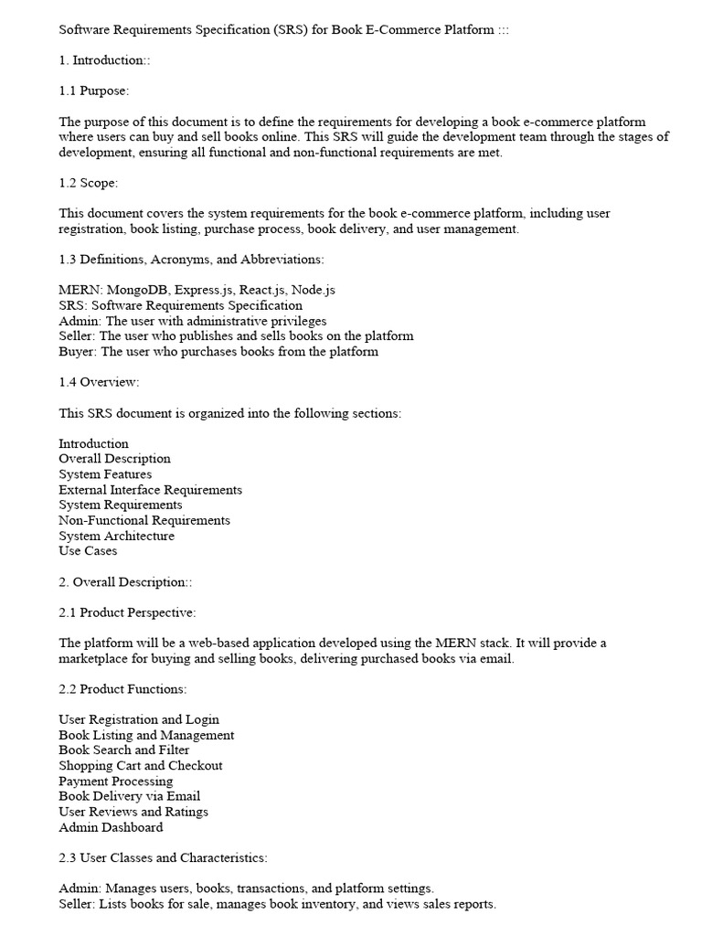 Book store srs | PDF | Databases | Database Transaction