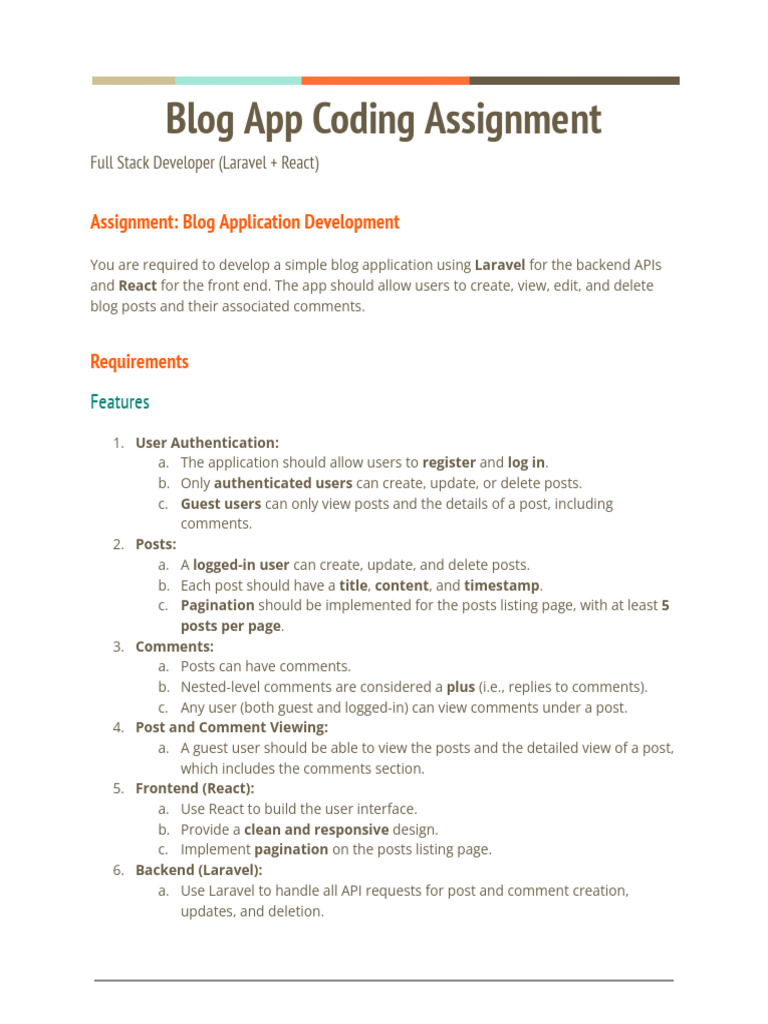 Laravel React Coding Assignment | PDF | Software Engineering | Software Laravel React Coding Assignment | PDF | Software Engineering | Software