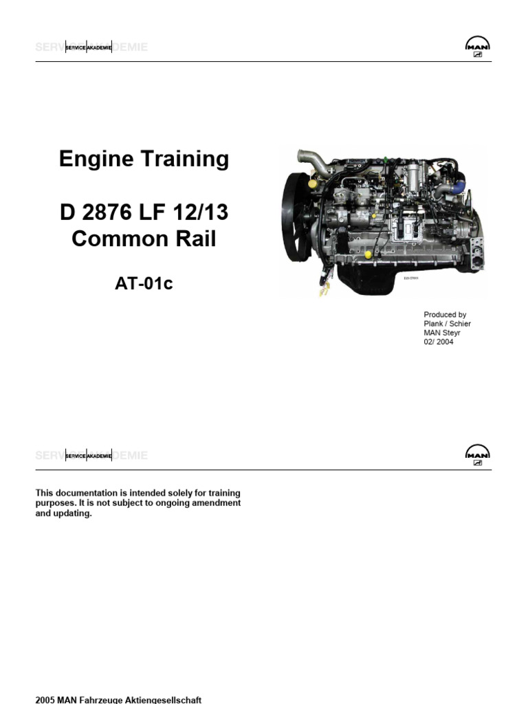 MAN D 2876 LF 12 13 Service Manual | PDF | Business | Computers