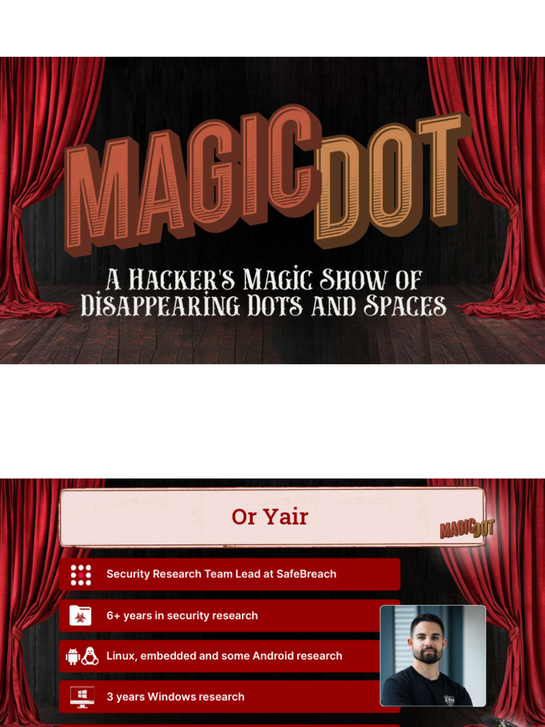 Or Yair-Magicdot A Hacker's Magic Show of Disappearing Dots and Spaces | PDF | Computer File ...