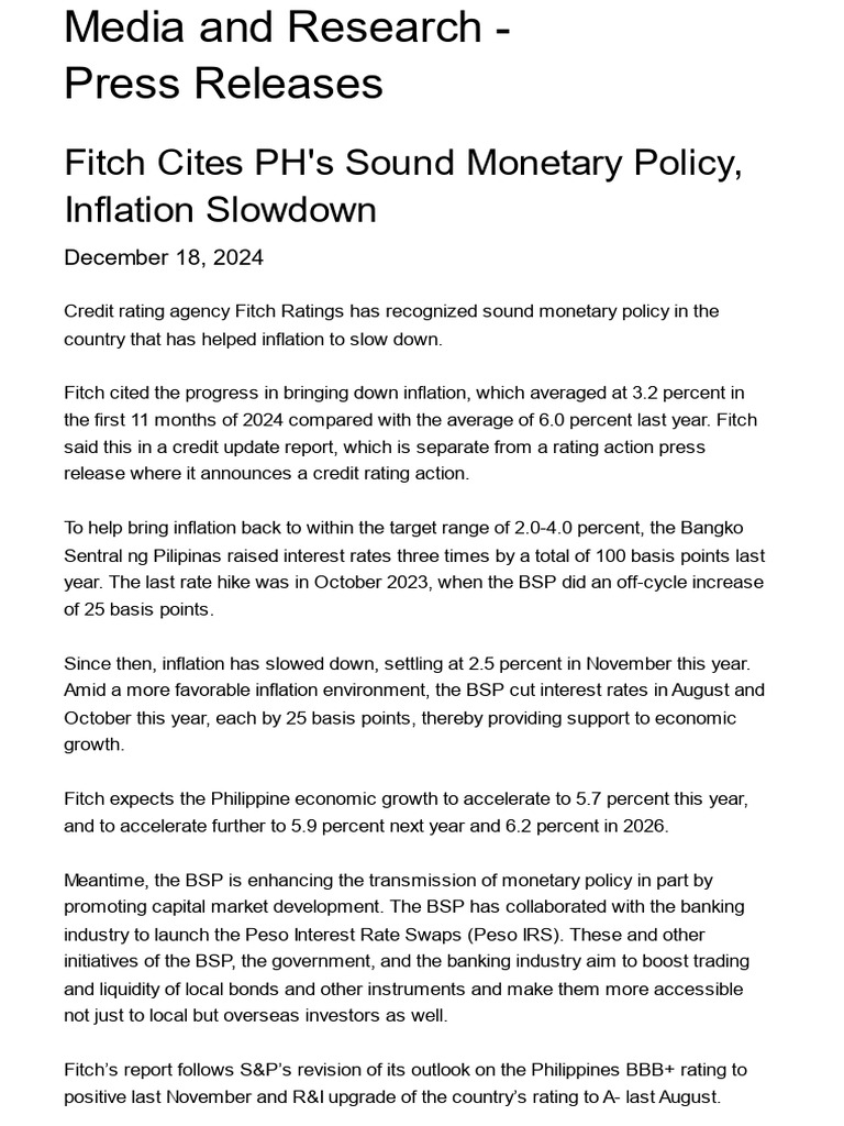 BSP Fitch | PDF