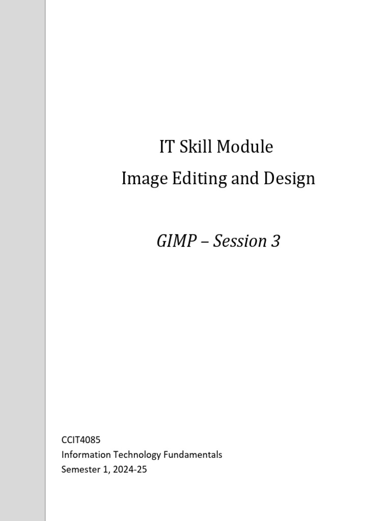 ITF_labmanual_GIMP_3 | PDF | Computer Graphics | Graphics