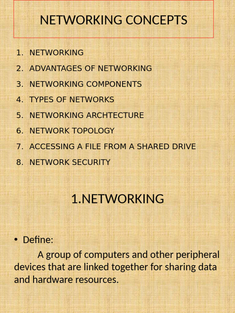 CH 1 Networking Concepts | PDF