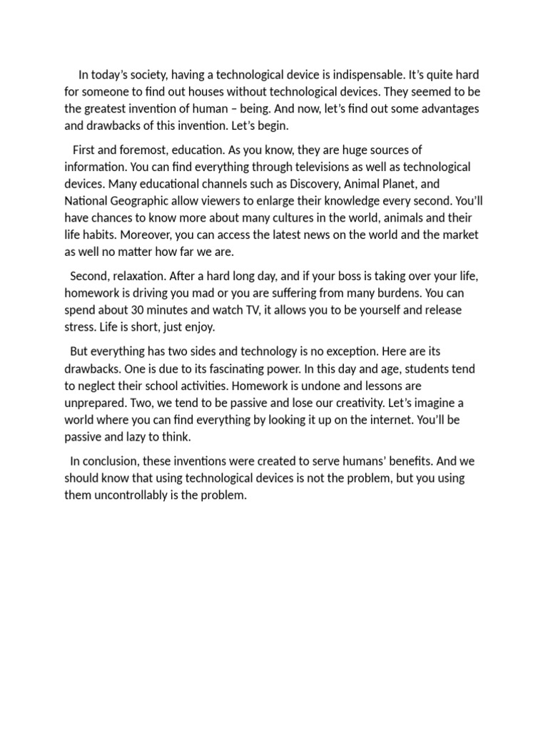 Technological Devices HSG. | PDF