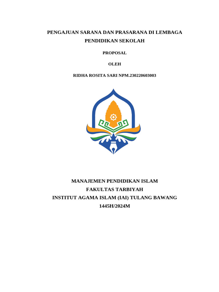 Proposal - Sapras Rdha Rsta | PDF