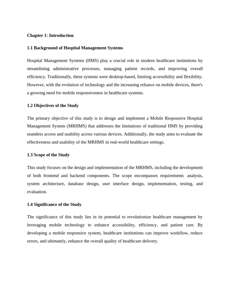 Hospital Management System - Progress | PDF | Usability | Databases