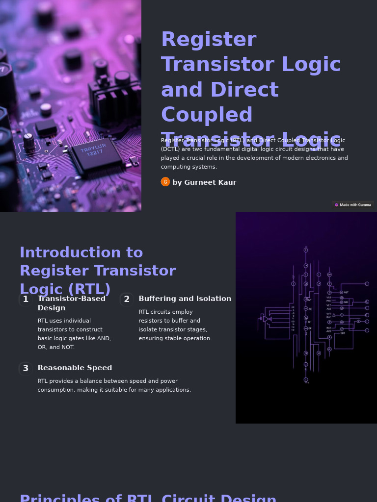 Register Transistor Logic and Direct Coupled Transistor Logic | PDF | Logic Gate | Electronic ...
