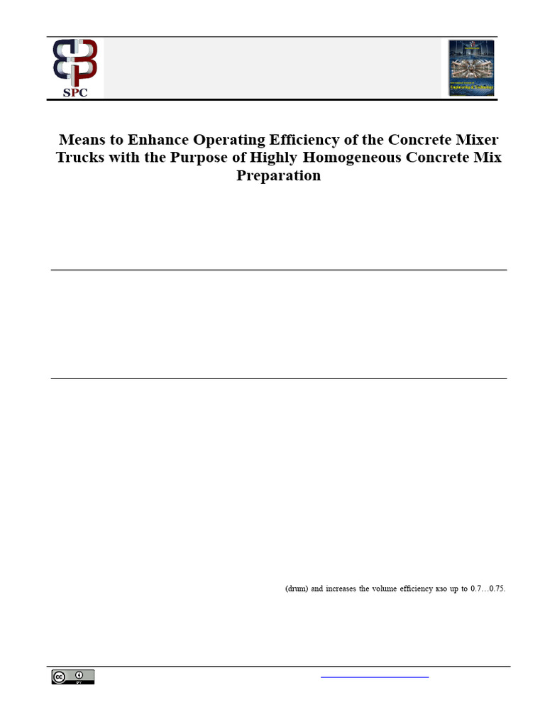 Means To Enhance Operating Efficiency of The Concr | PDF | Concrete ...