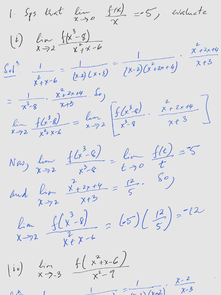 Some Additional Problems On Limits | PDF