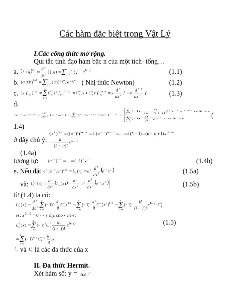 Cac Ham Dac Biet Trong VL.6634 | PDF