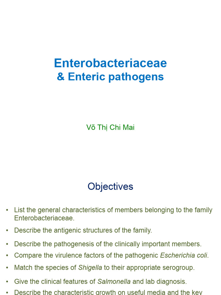 Enterobacteriaceae Mar P | PDF | Staphylococcus | Streptococcus