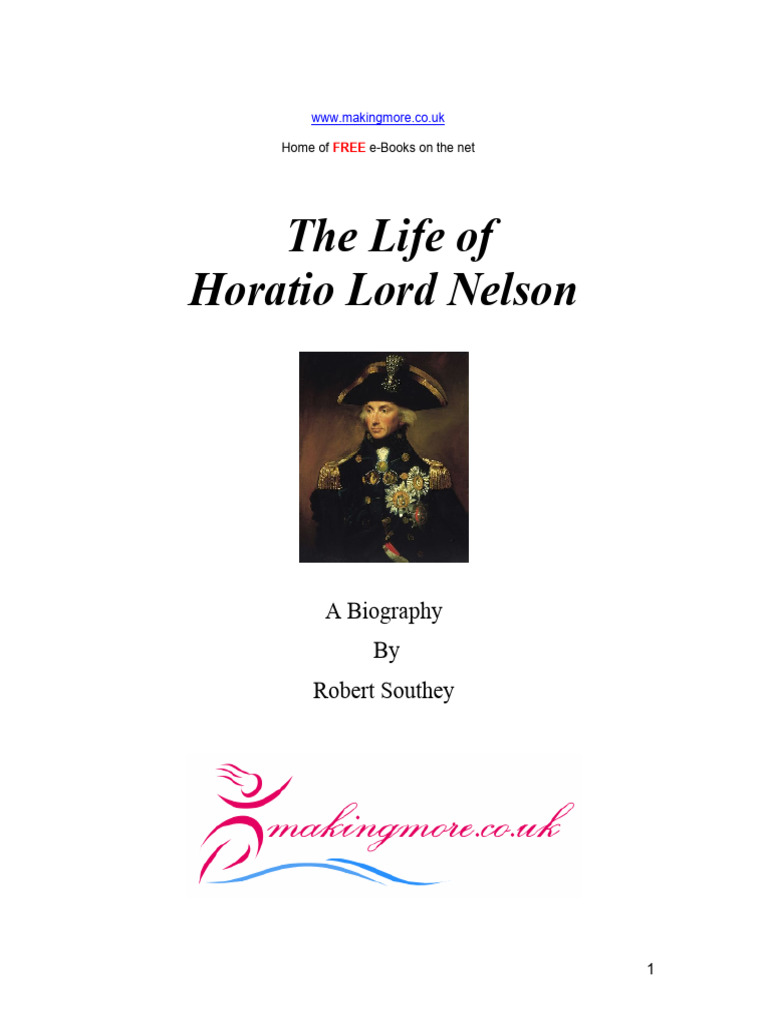 Biography of Horatio Nelson | PDF | Horatio Nelson, 1st Viscount Nelson