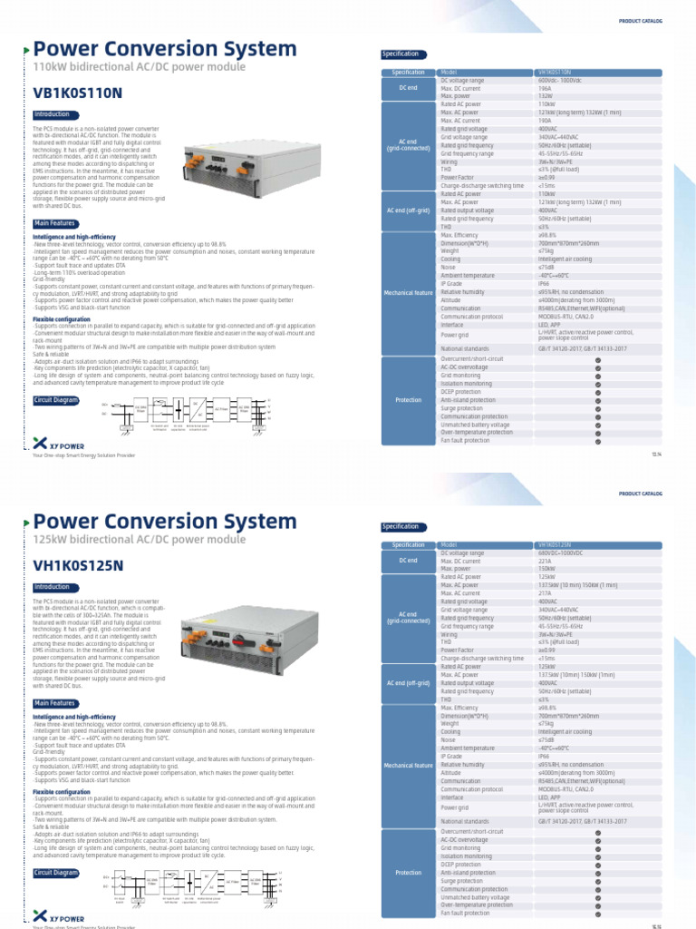 110&125kW Bidirectional ACDC Power Modules 2024 | PDF | Alternating ...
