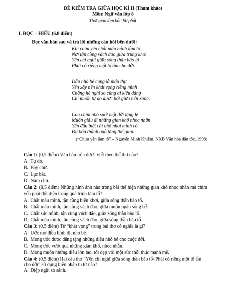 Ma Tran de de Huong Dan Cham | PDF