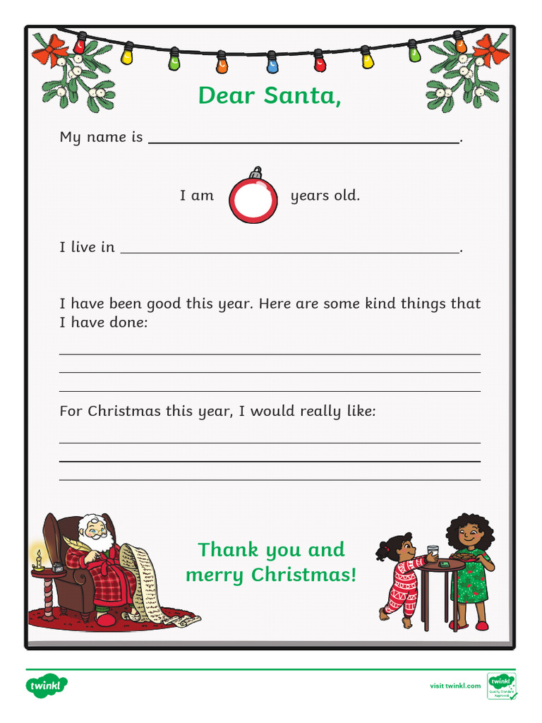 T T 17000 Santa Claus Procedure Letter Writing Template - Ver - 3 | PDF