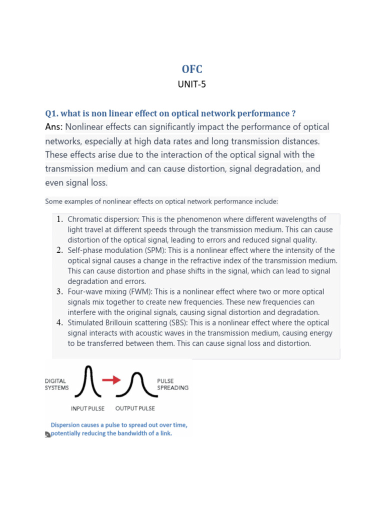 OFC_UNIT_5 | PDF | Wavelength Division Multiplexing | Network Topology
