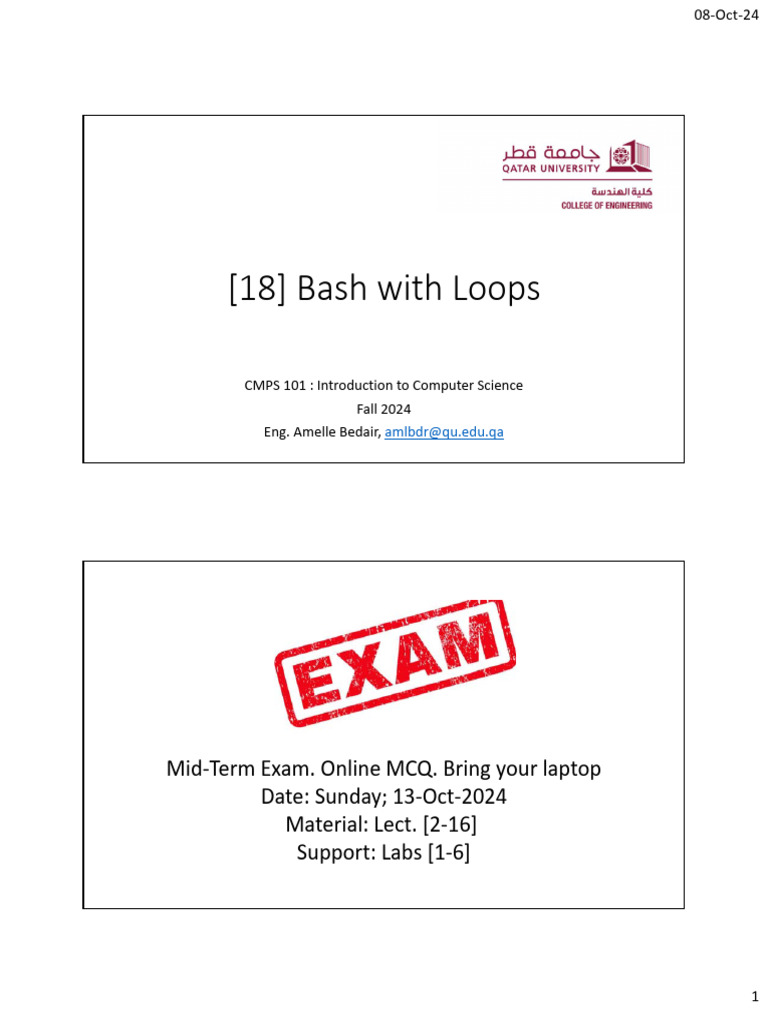 Lect 18 | PDF | Control Flow | Comma Separated Values