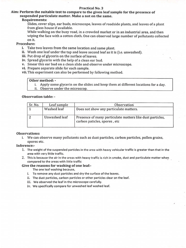 leaf sample for particulate matter | PDF