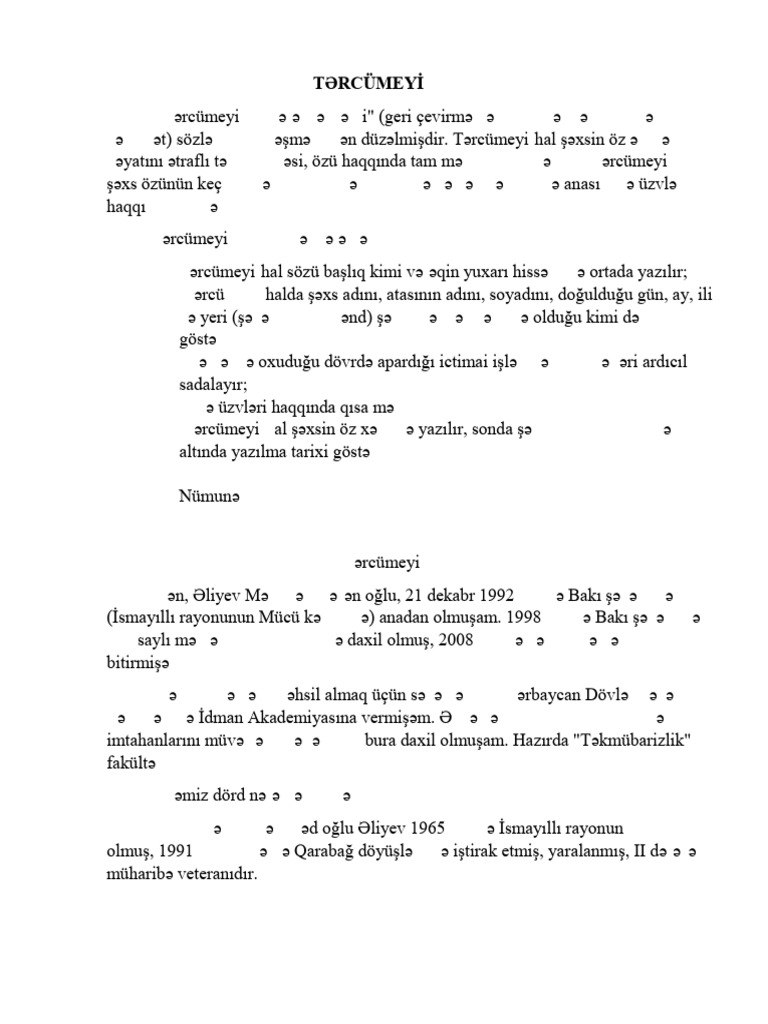 Tərcümeyi̇ - Hal DQ | PDF