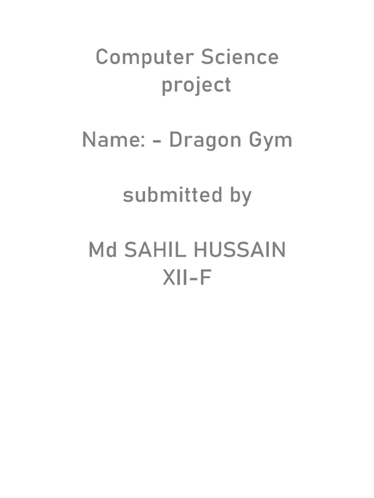 Md Sahil Hussain Project Computer Science - Sahil Hussain | PDF Md Sahil Hussain Project Computer Science - Sahil Hussain | PDF