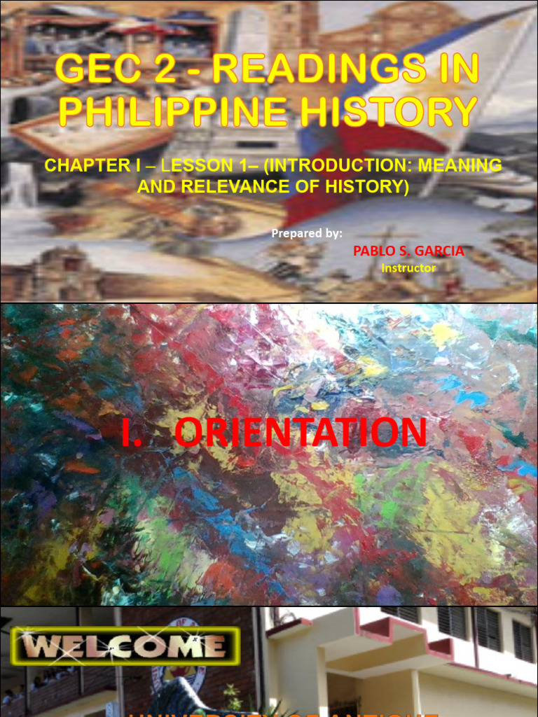 Gec 2 Lesson 1 Meaning and Relevance of History.1725170061417 | PDF ...