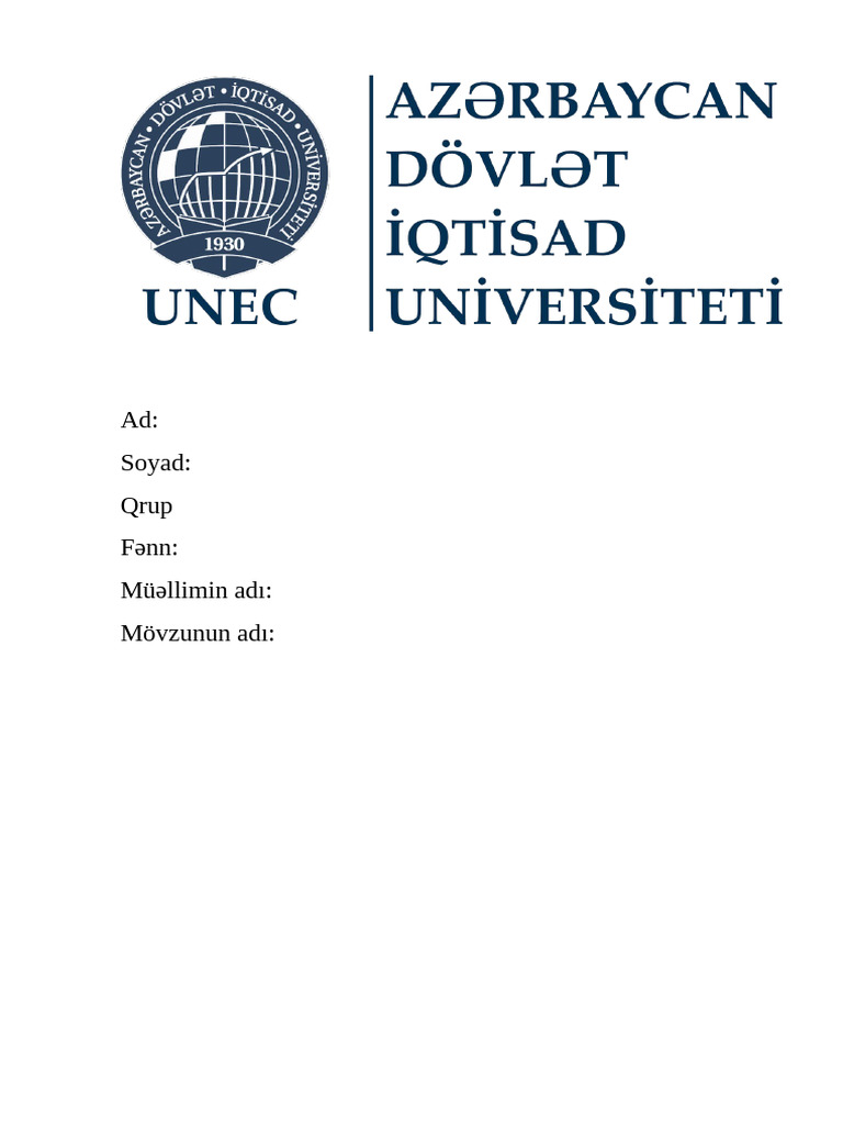 Titul Vərəqi | PDF