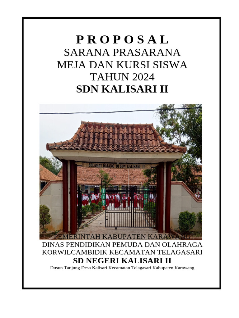 1. Proposal Sdn Kalisari II Tahun 2025-2029 | PDF
