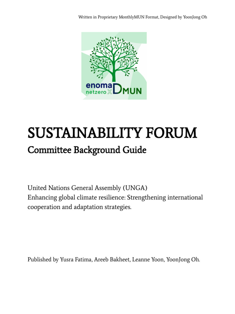 UNGA Committee Background Guide | PDF | Climate Change | Fossil Fuels
