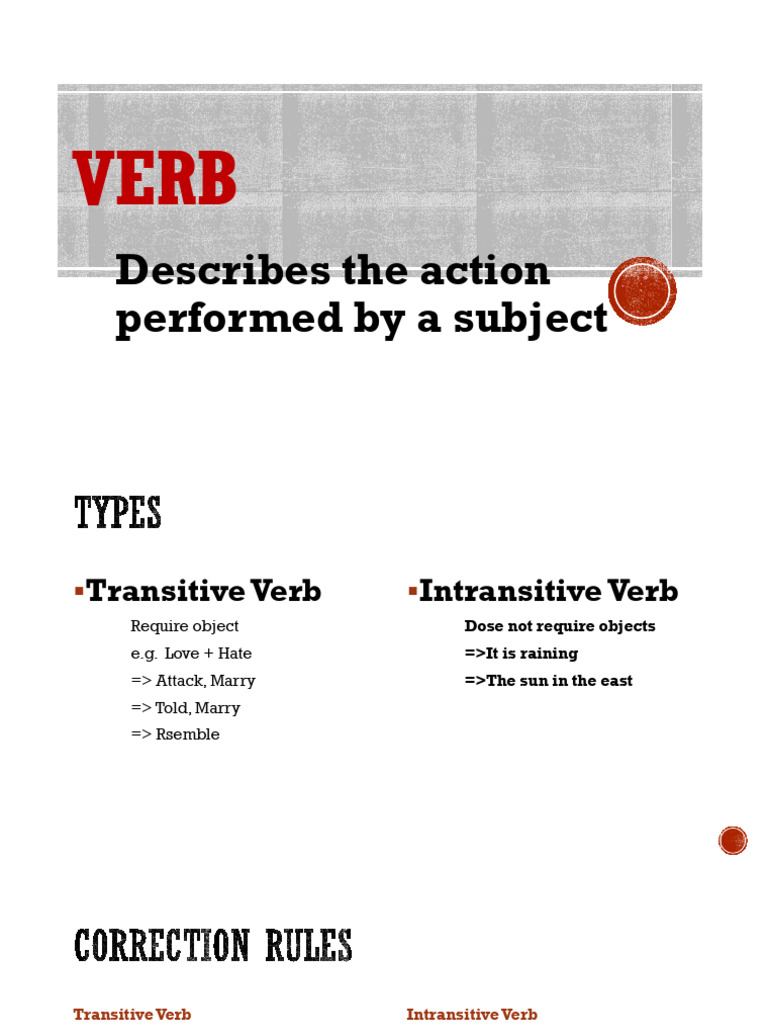 VERB | PDF | Verb | Linguistics