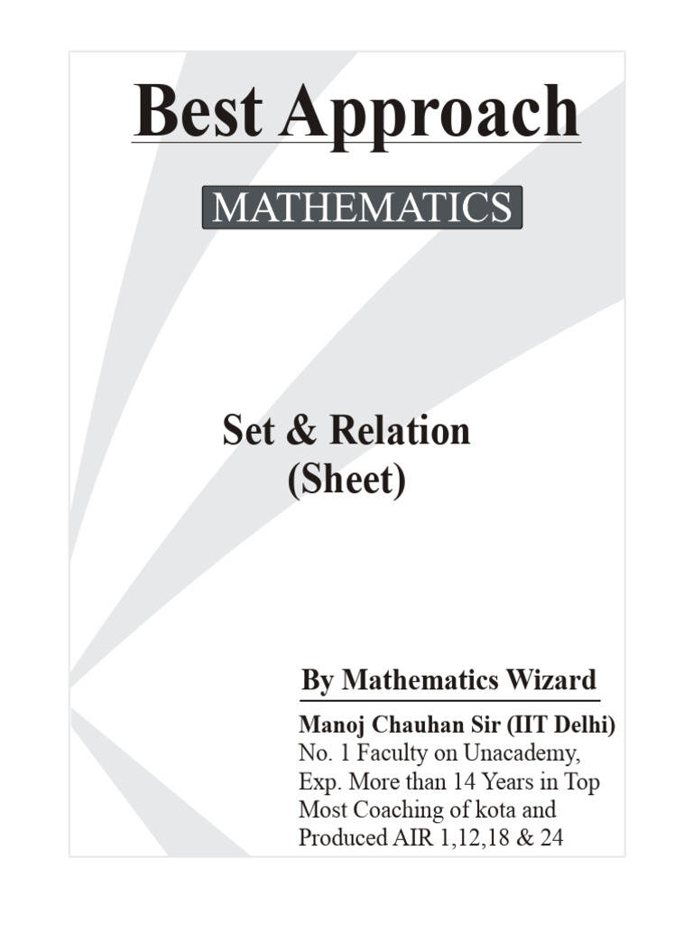 Set Relation Sheet 1732376596266 | PDF | Mathematical Concepts | Mathematics