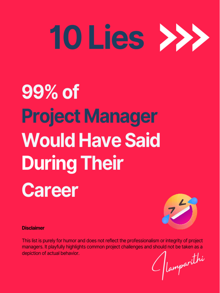 Project Management Humor: Common Lies | PDF
