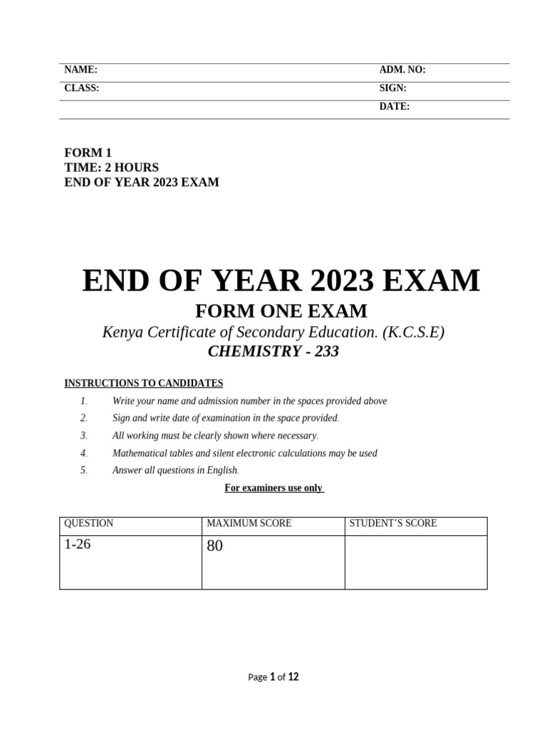 DD Form 1 Chemistry Exam | PDF | Water | Chemical Compounds