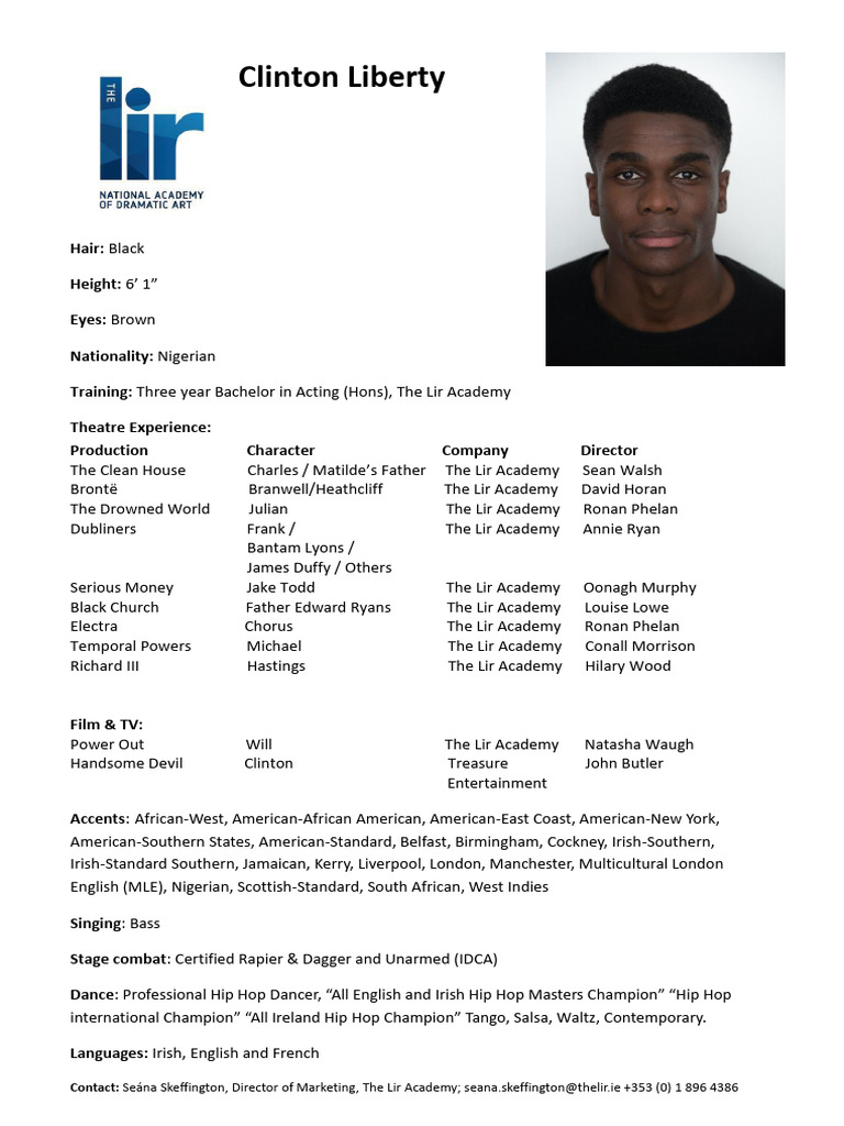 Clinton Liberty CV | PDF