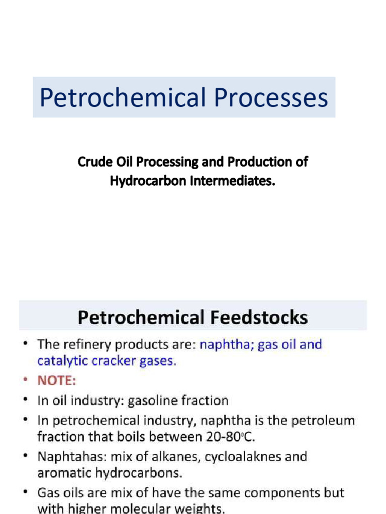petrochemical process | PDF